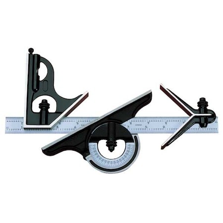 Starrett C434m-300 Combination Square Set,12 In,4 Pc | eBay