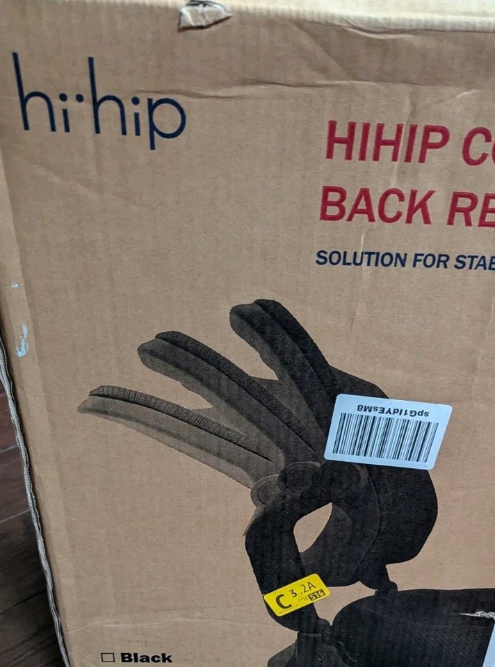 HIHIP Correct Posture Back Rest Chair Legless Foldable Floor Seat Black ...