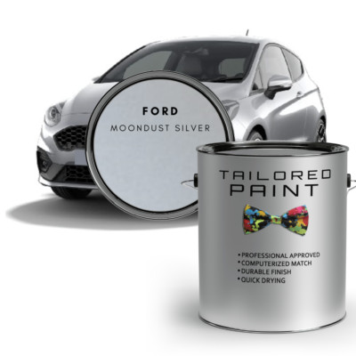 FORD MOONDUST SILVER 2K 2 PACK DIRECT GLOSS SPRAY PAINT QUALITY ACRYLIC ...