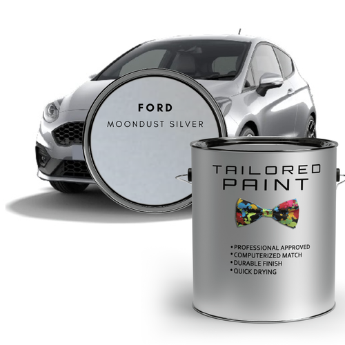 FORD MOONDUST SILVER 2K 2 PACK DIRECT GLOSS SPRAY PAINT QUALITY ACRYLIC ...