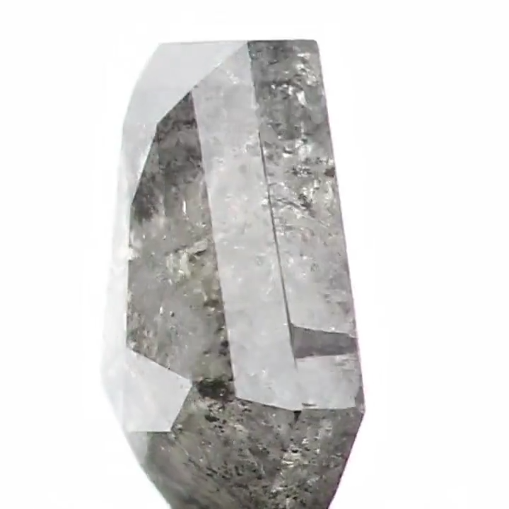 0.97 CT Natural Loose Coffin Cut Diamond 6.70 MM Salt And Pepper ...