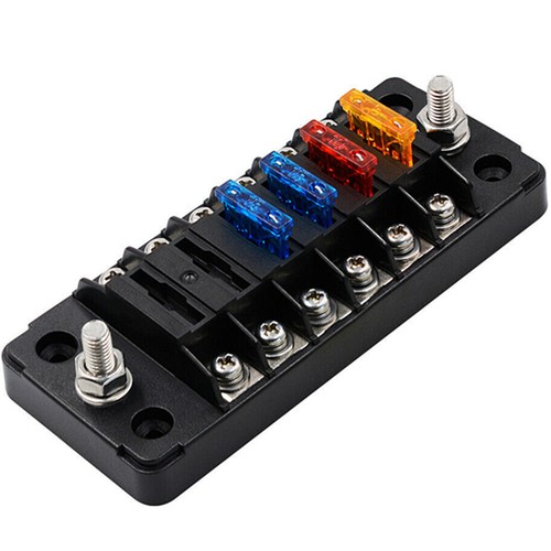 12V 6 Way Terminals Circuit Car Blade Fuse Box Block Holder Kit With ...