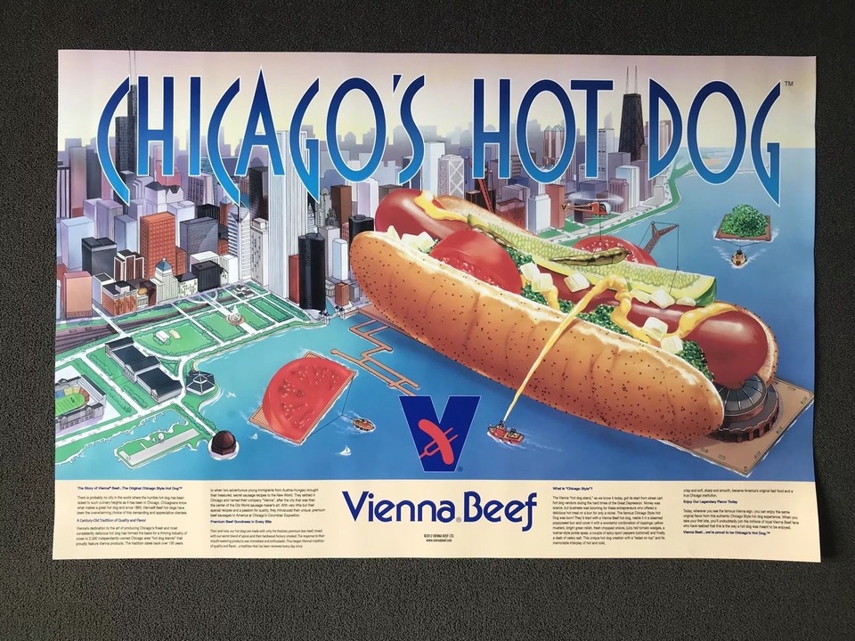 NEW Classic Vienna Beef Chicago Style Hot Dog Vienna Beef Navy Pier ...