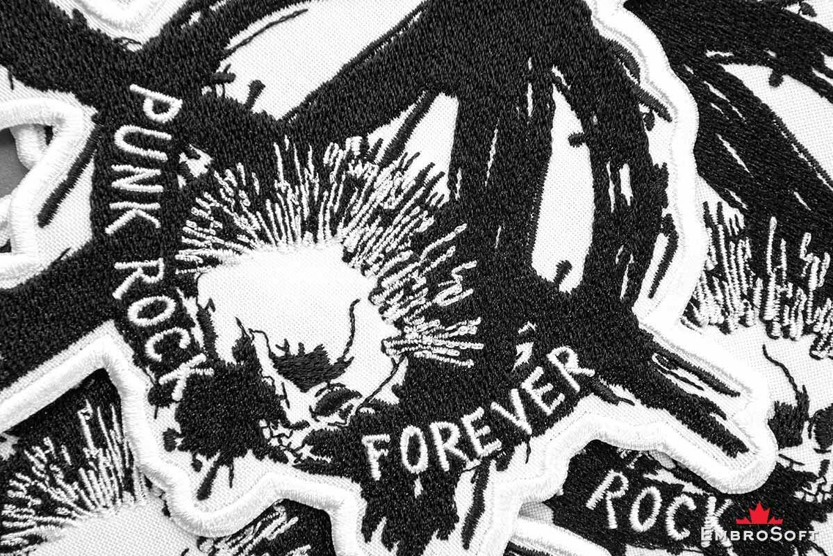 Punk Rock Forever Music Logo Emblem Embroidered Back Patch Iron On 5.7 ...