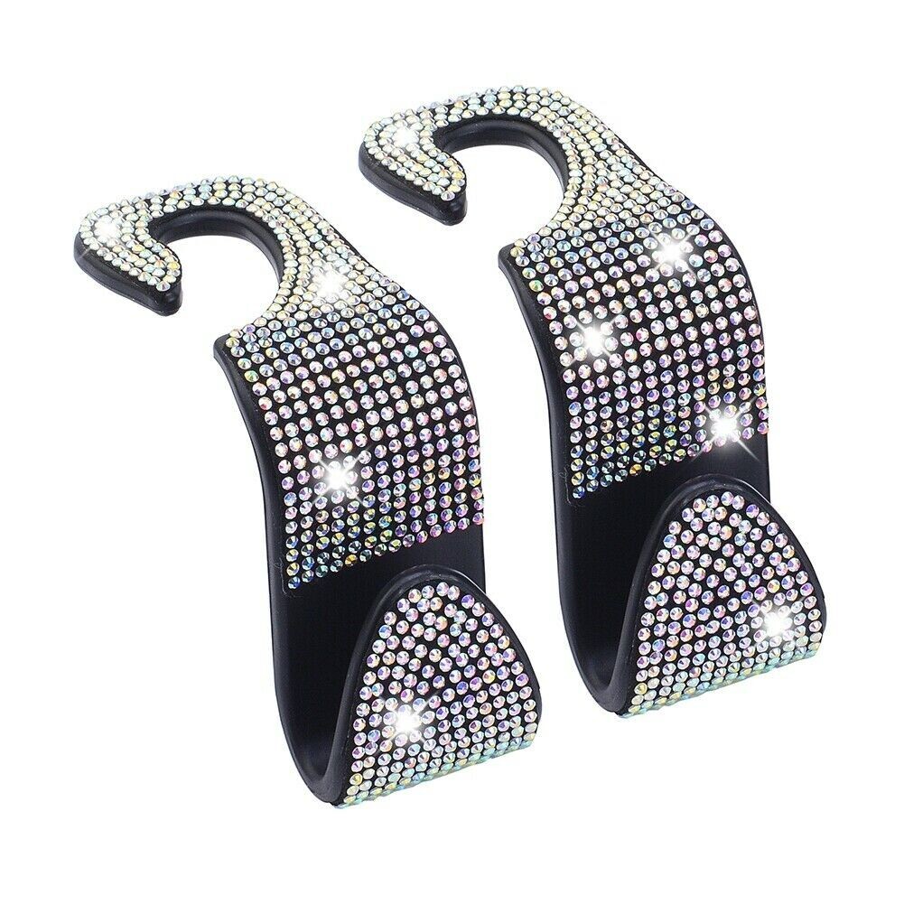Sparkling Rhinestone Car Backseat Hanger Hooks for Holding GarFor Bage ...
