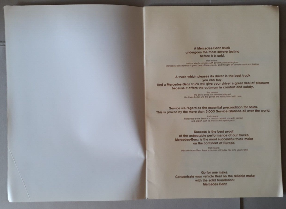 Mercedes Benz LP / LPS / LPK 608 Brochure c.1970 - Truck Tipper Tractor ...