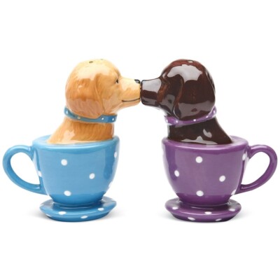 Puppy Love Kissing Labradors Salt and Pepper Shaker Set | eBay