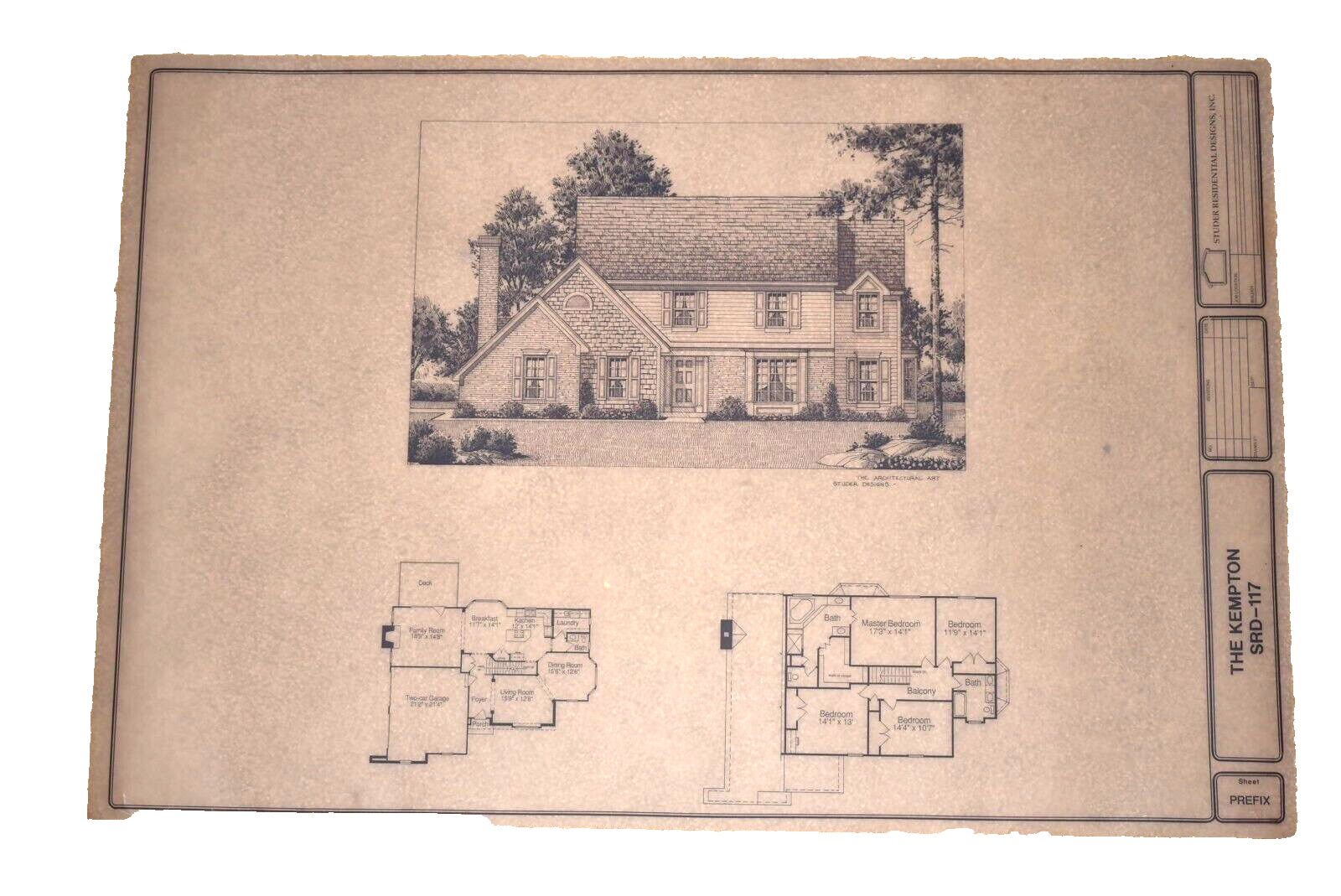 BLUEPRINTS CONTEMPORARY HOUSE PLAN #SRD-117 The Kempton Studer Designs ...