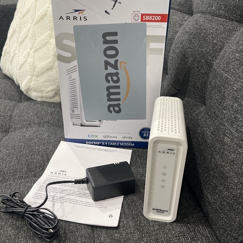 Arris Surfboard SB8200 Cable Modem DOCSIS 3.1 with AC Power Adapter ...