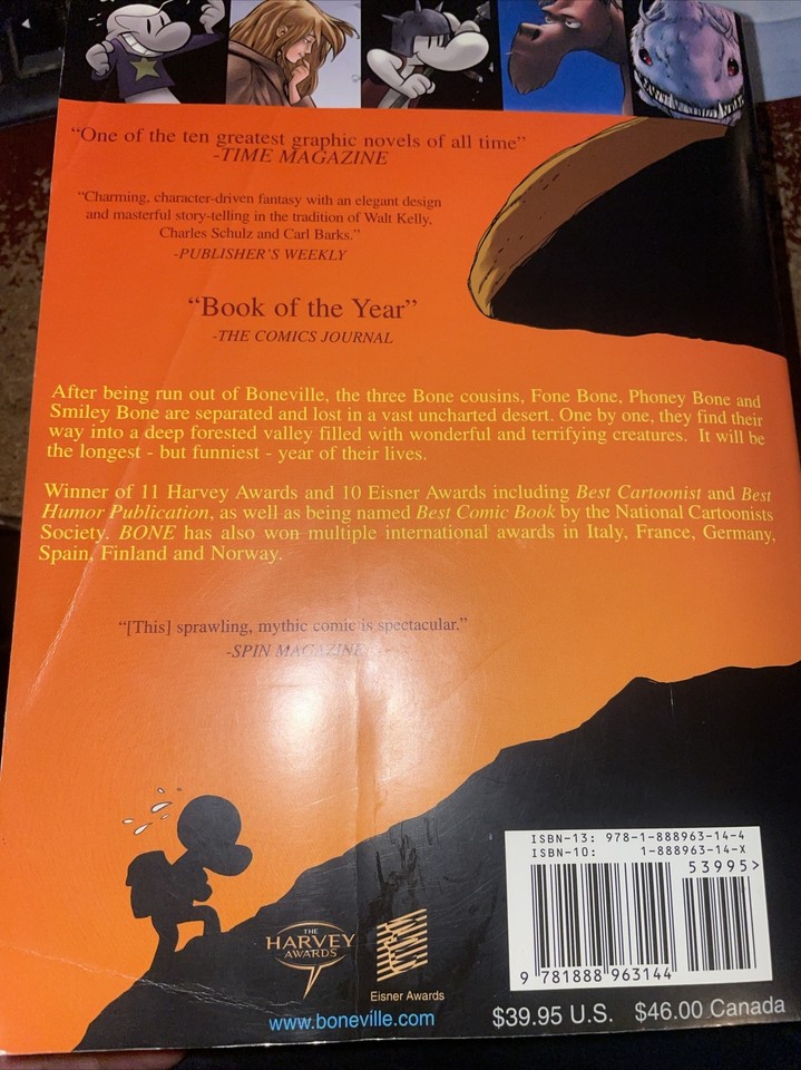 BONE the Complete Cartoon Epic in One Volume Soft Cover Book by Jeff ...