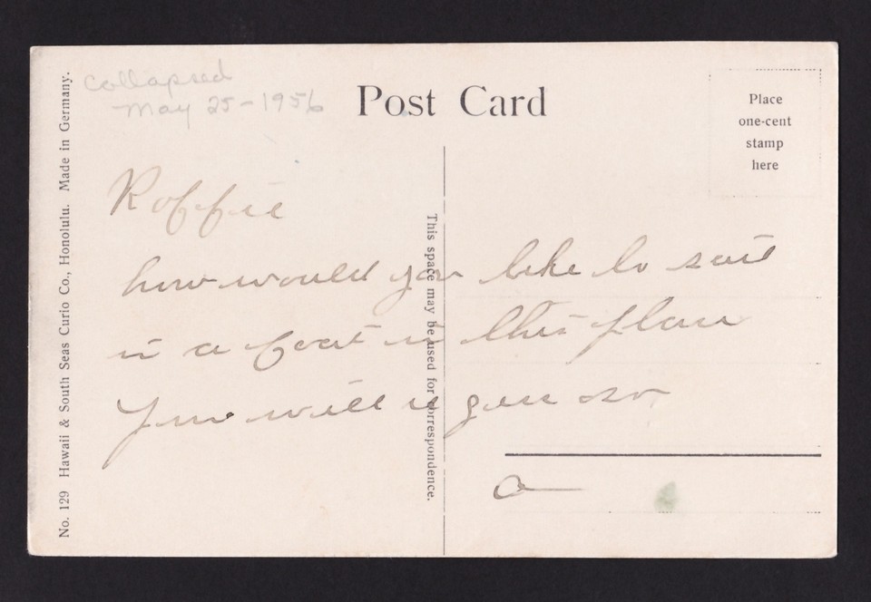c1912 Onomea Arch before earthquake collapse Big Island Hawaii postcard ...