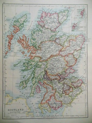 Pre-1900 - County Map Of Old England Gift