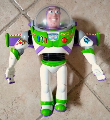 Toy Story Buzz Lightyear Talking Light Up Pop Out Wing Tips Karate ...
