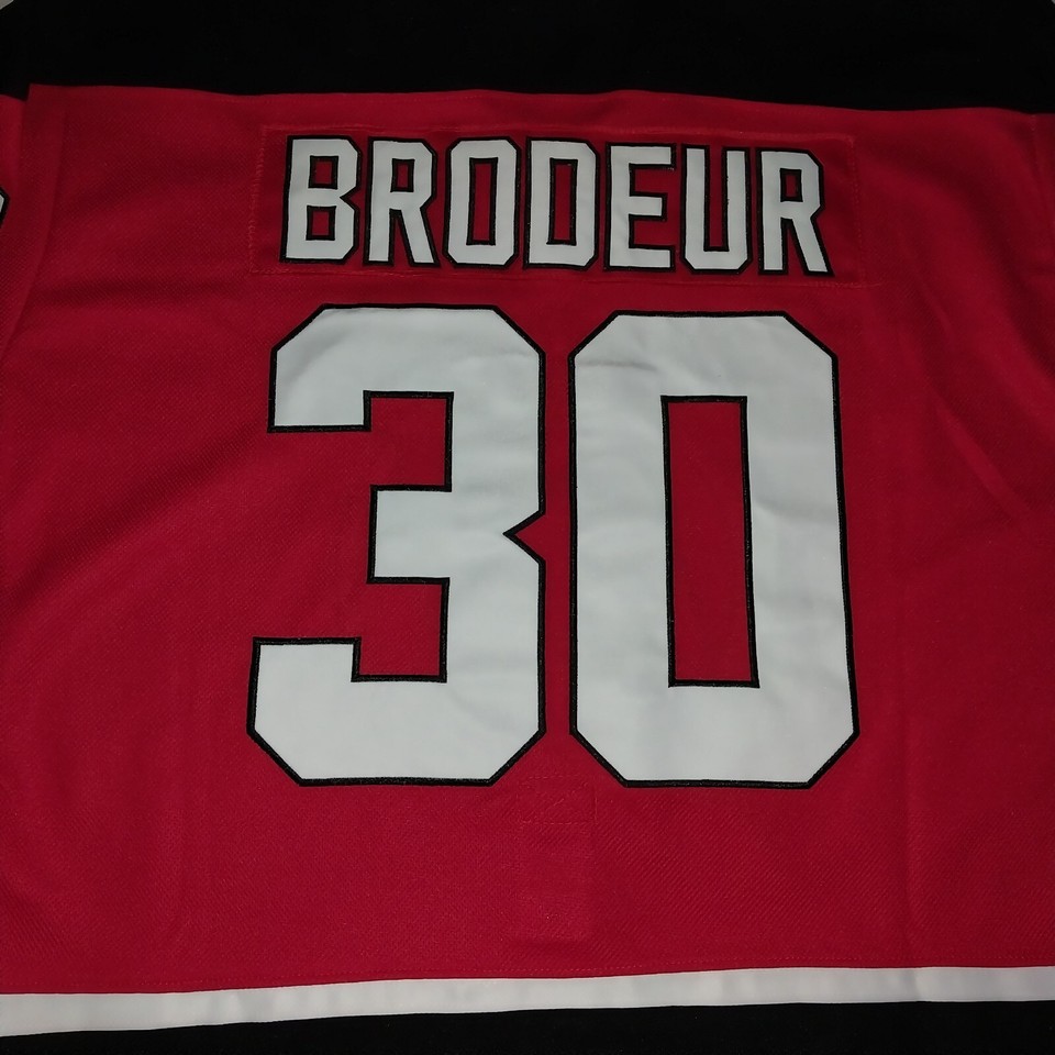 MARTIN BRODEUR NEW JERSEY DEVILS CCM VINTAGE HOCKEY THROWBACK. SIZE L ...