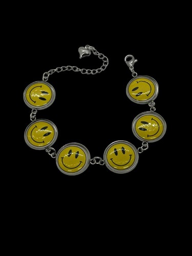 Unique ACID SMILEY BRACELET smile RAVER 90s rave PARTY music handmade ...
