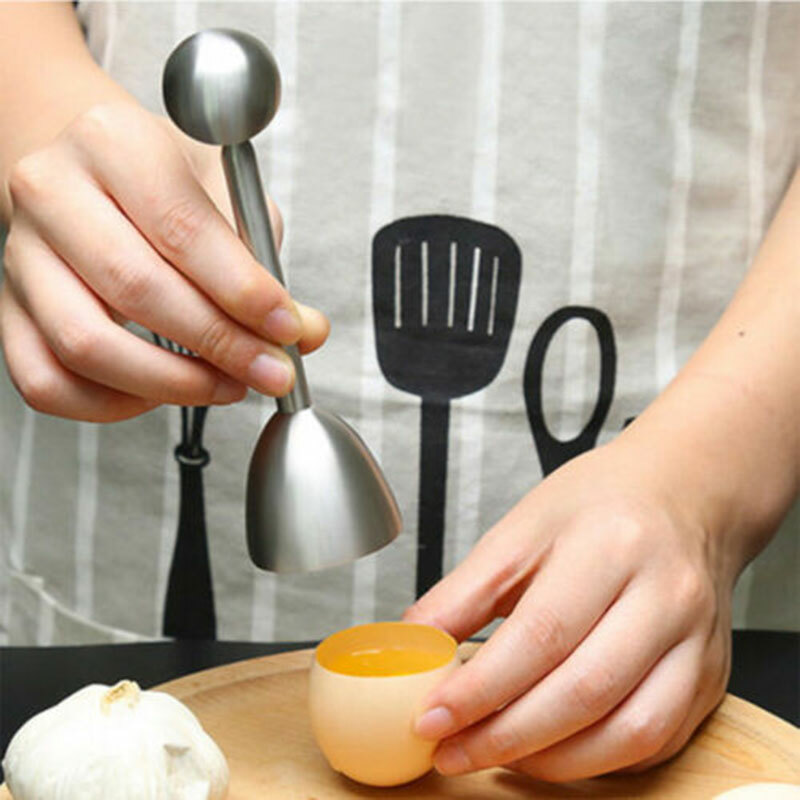 Egg Shell Opener Boiled Egg Topper Cutter Stainless Steel Egg Tool ...