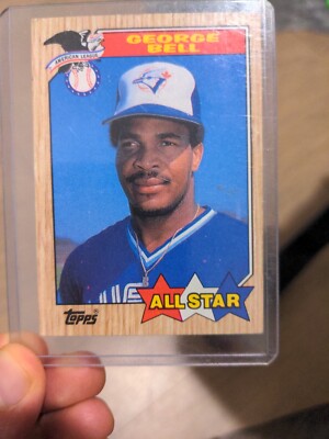 1987 Topps - All Star #612 George Bell - RARE DOUBLE ERROR Card | eBay
