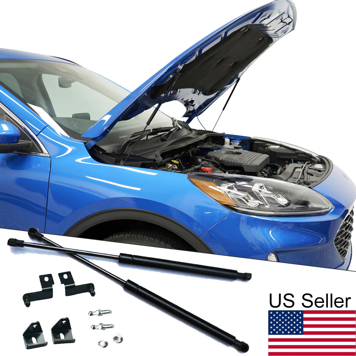 2x Hydraulic Front Hood Cover Lift Support Absorbers Rod For 2020-22 ...