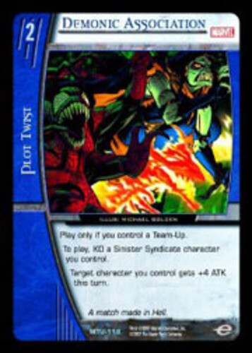 VS System: Demonic Association - Foil [Played] Marvel Team-Up TCG CCG ...