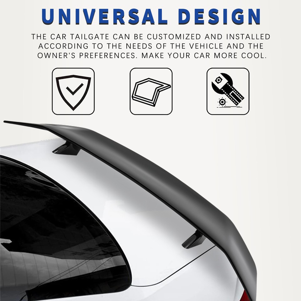 For Mazda Miata MX-5 2nd Gen 46" GT Racing Gloss Black Rear Trunk ...