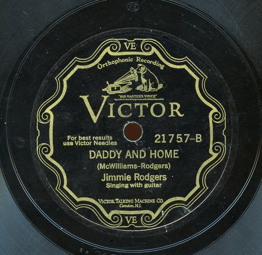 HEAR - Rare Pre-War Country 78 - Jimmie Rodgers - My Old Pal - Victor ...