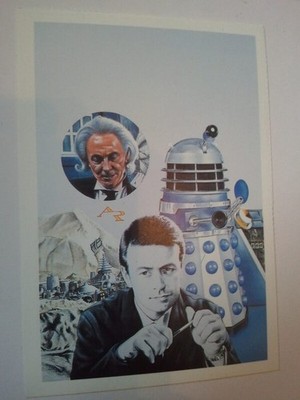 Doctor Who Postcard #11 The Daleks by Alister Pearson 1993 2 guys and ...