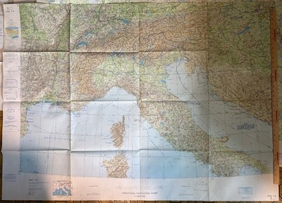 (4) 1969-73 HUGE wall maps ONC F-2 F-3 G-3 G-4 Europe Africa Middle ...