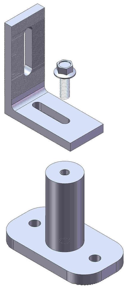 Magerack 4" Standoff with L Bracket Solar Panel Module PV Mounting ...