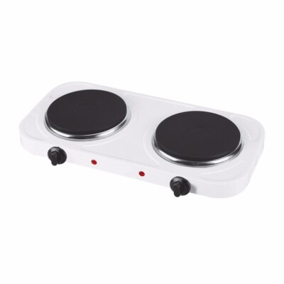 Electric Double Hot Plate Portable Twin Hob 2000W Kitchen Table Top ...