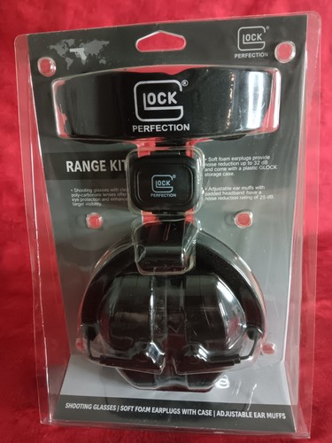 Glock Range Kit Glasses Earplugs W/ Case, Adjustable Ear Muffs NIB ...