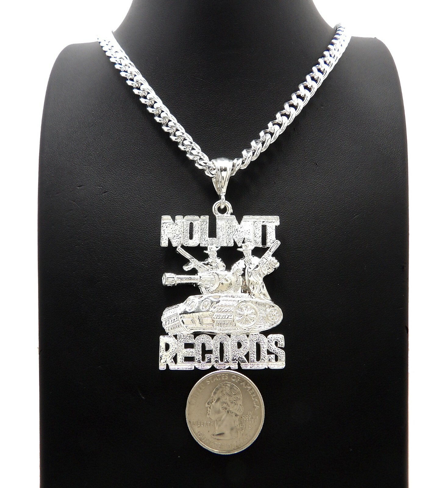 New No Limit Record Pendant 6mm/24" Cuban Chain Hip Hop Necklace RC3912 ...