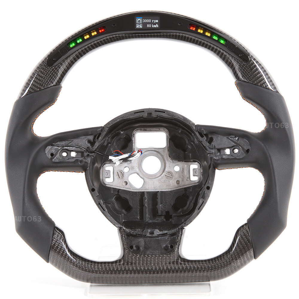 Fit 12+ Audi RS3 RS4 RS5 RS6 RS7 S3 S4 S5 A5 Carbon Fiber LED Steering ...