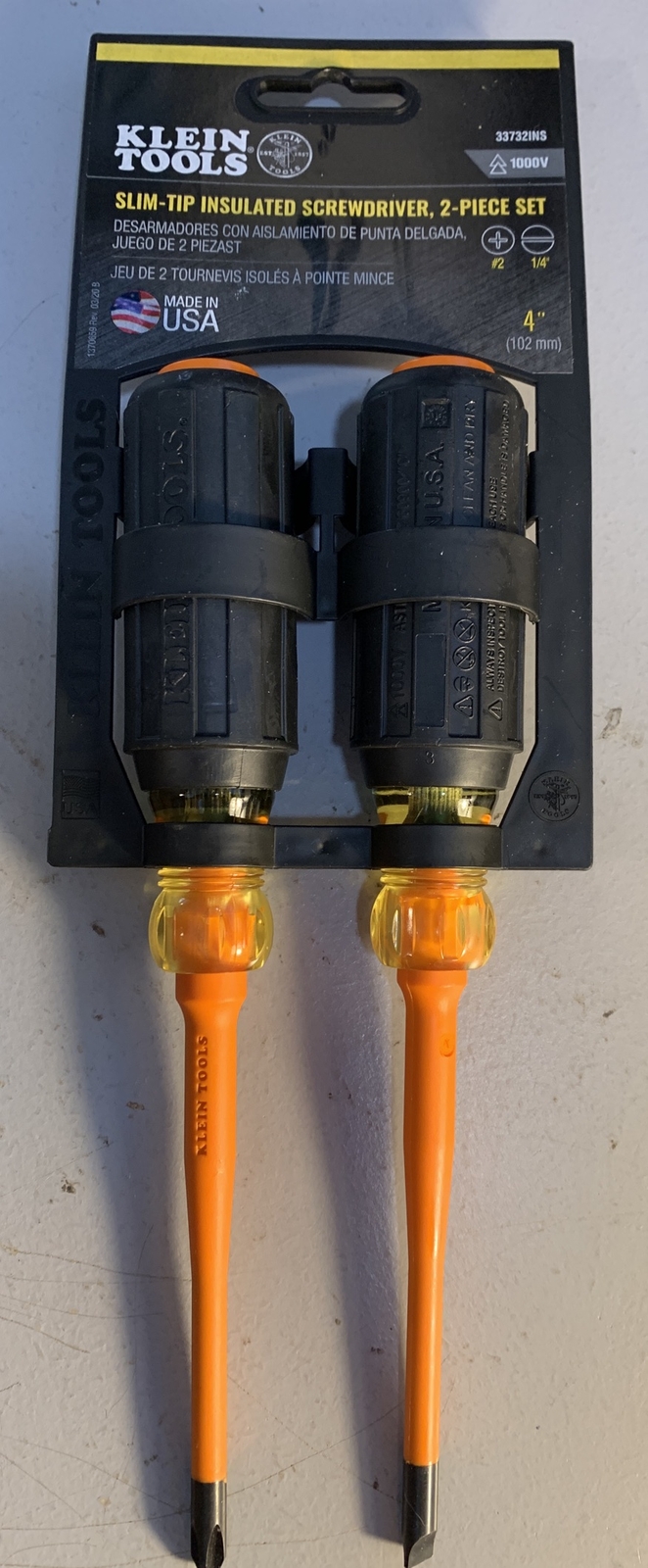 Klein Tools 33732INS Slim-Tip Insulated Screwdriver Set 2-Piece | eBay
