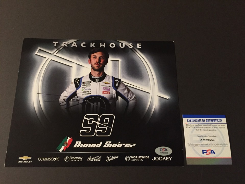 Daniel Suarez Autographed 8x10 Trackhouse Card - PSA | eBay