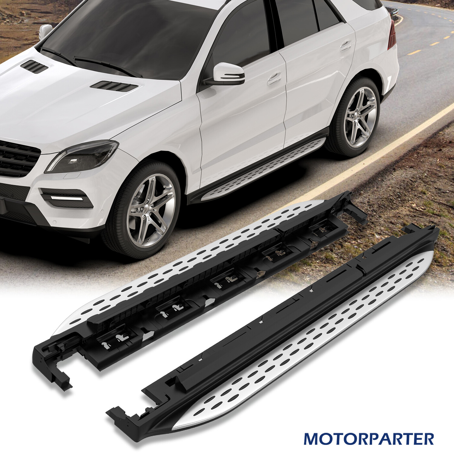 Running Board Side Steps Nerf Bars For 12-17 Merceder-Benz W166 ML ...