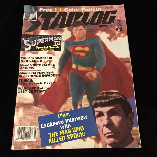 VINTAGE STARLOG MAGAZINE-SUPERMAN 3-STAR TREK 2-THE WRATH OF KHAN-E.T ...