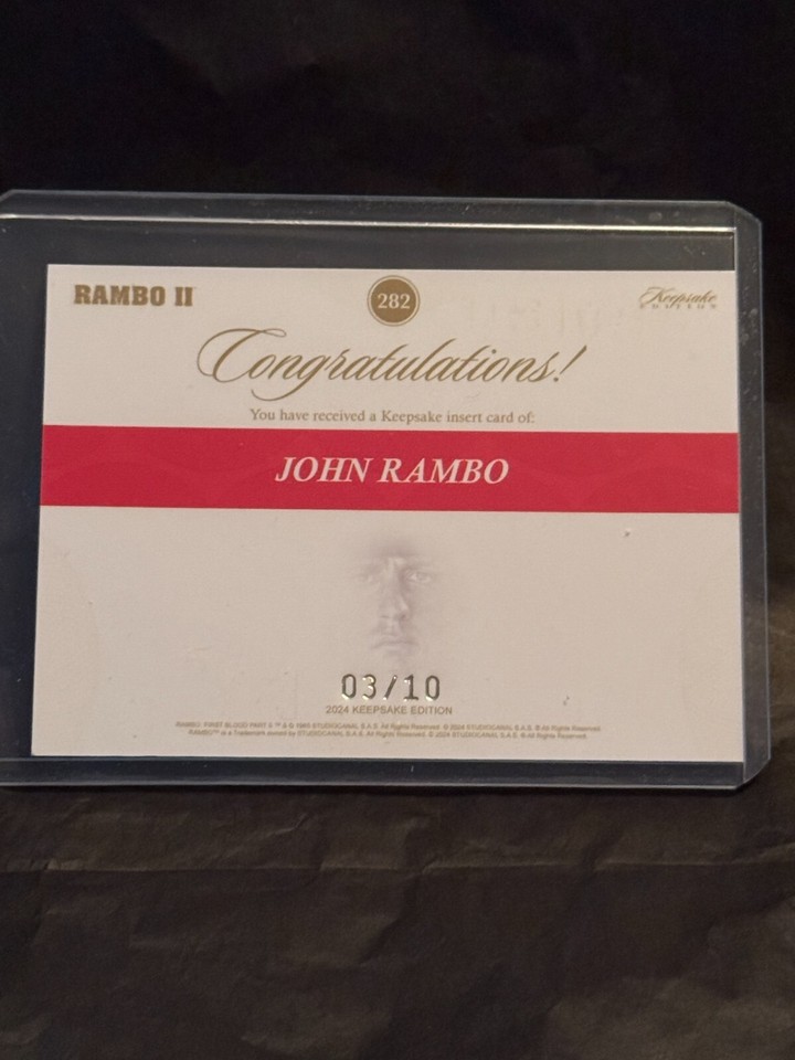 2024 RAMBO KEEPSAKE COLLECTION #282 JOHN RAMBO CARD 03/10 | eBay