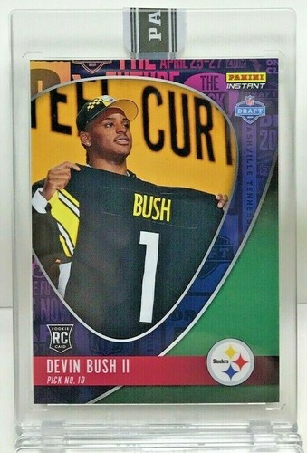 Devin Bush II 2019 Panini Instant NFL Draft Night #DN10 GREEN Parallel ...