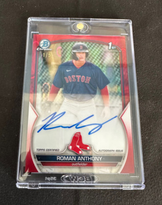 2023 Bowman Chrome Roman Anthony Red Lava Refractor Auto 1/5 | eBay