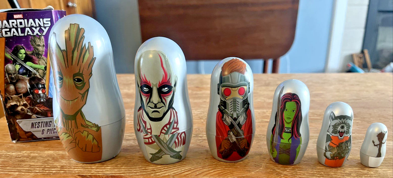 Guardians of the Galaxy Nesting Dolls Marvel Plastic Original Box 6 ...