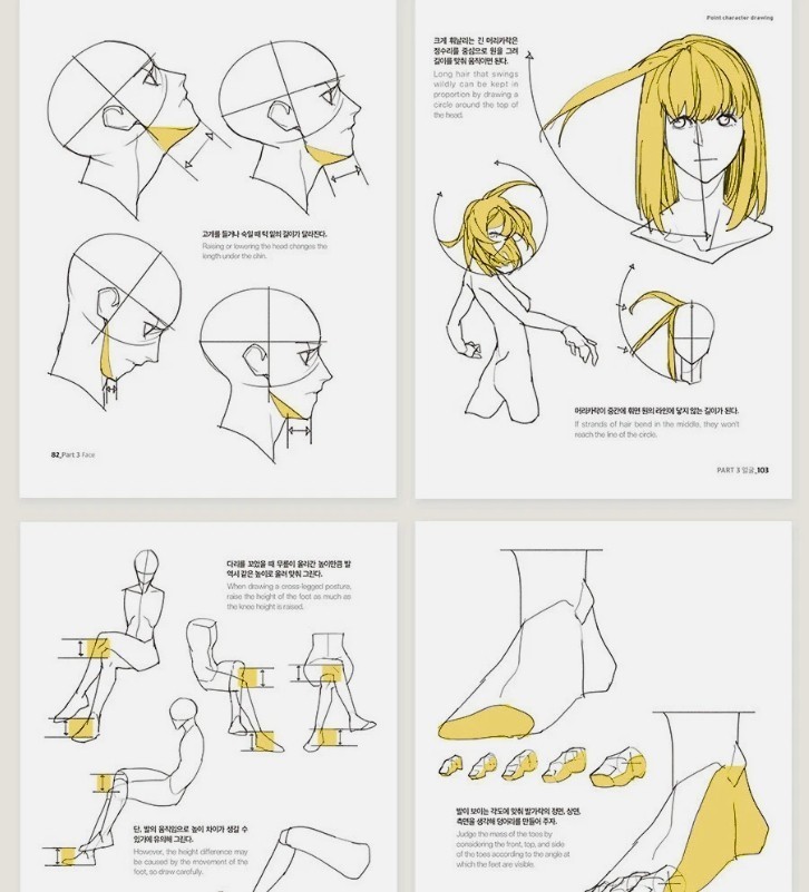 Point Character Drawing by TACO Lezhin Comics Human body Drawing Guide ...