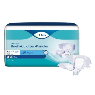 TENA Youth Brief Youth Unisex X-Small Disposable Moderate Absorbency 90 ...