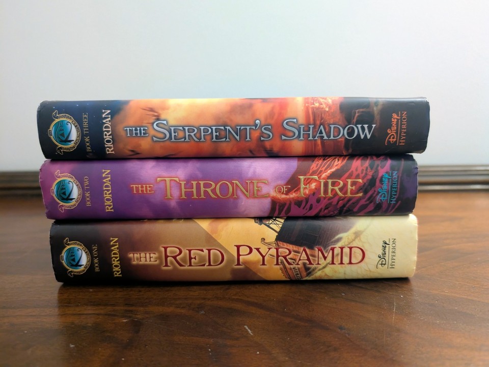 Rick Riordan Kane Chronicles Trilogy HC Lot Red Pyramid Throne Fire ...