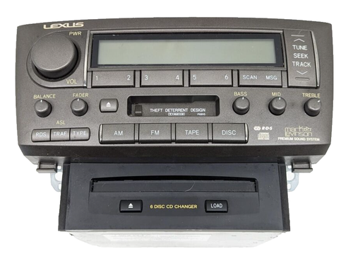 2001-06 Lexus LS430 CD Cassette Player Radio Receiver 86120-50660 MARK ...