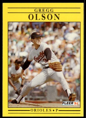 1991 Fleer Baseball Card Gregg Olson Baltimore Orioles #486 | eBay