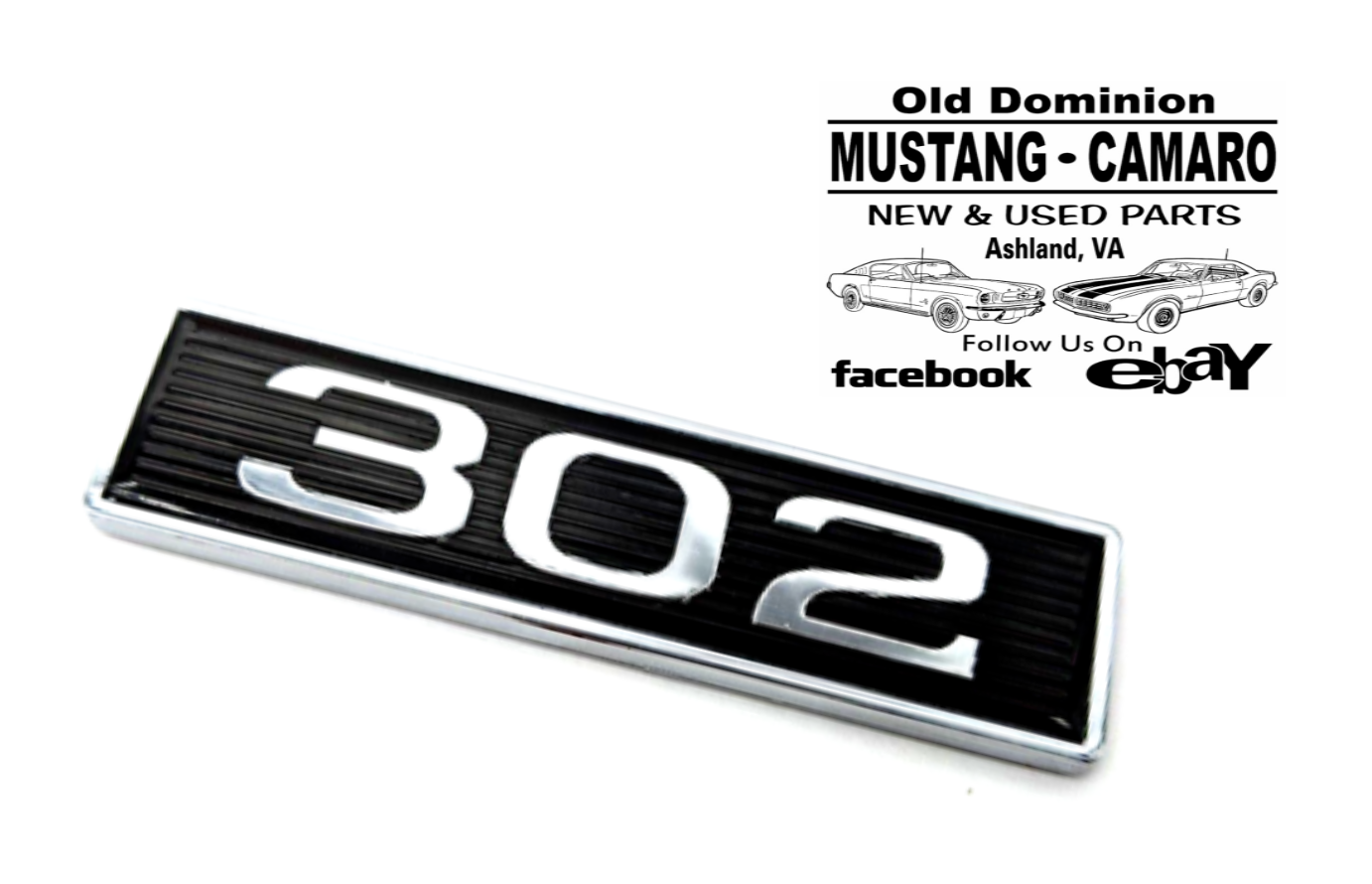 302 Hood Scoop Emblem - Chrome Plated | eBay