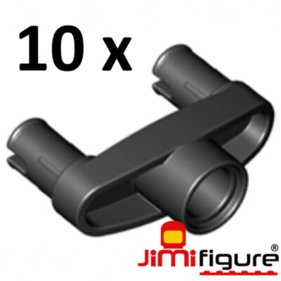 NEW 10 x LEGO Technic Pin Connector 3L with 2 Pins & Centre Hole Black ...