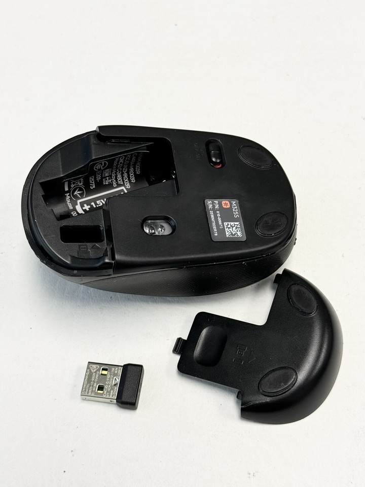 Lot of 10 Logitech M325 Black Wireless USB Optical Mouse w/ USB ...