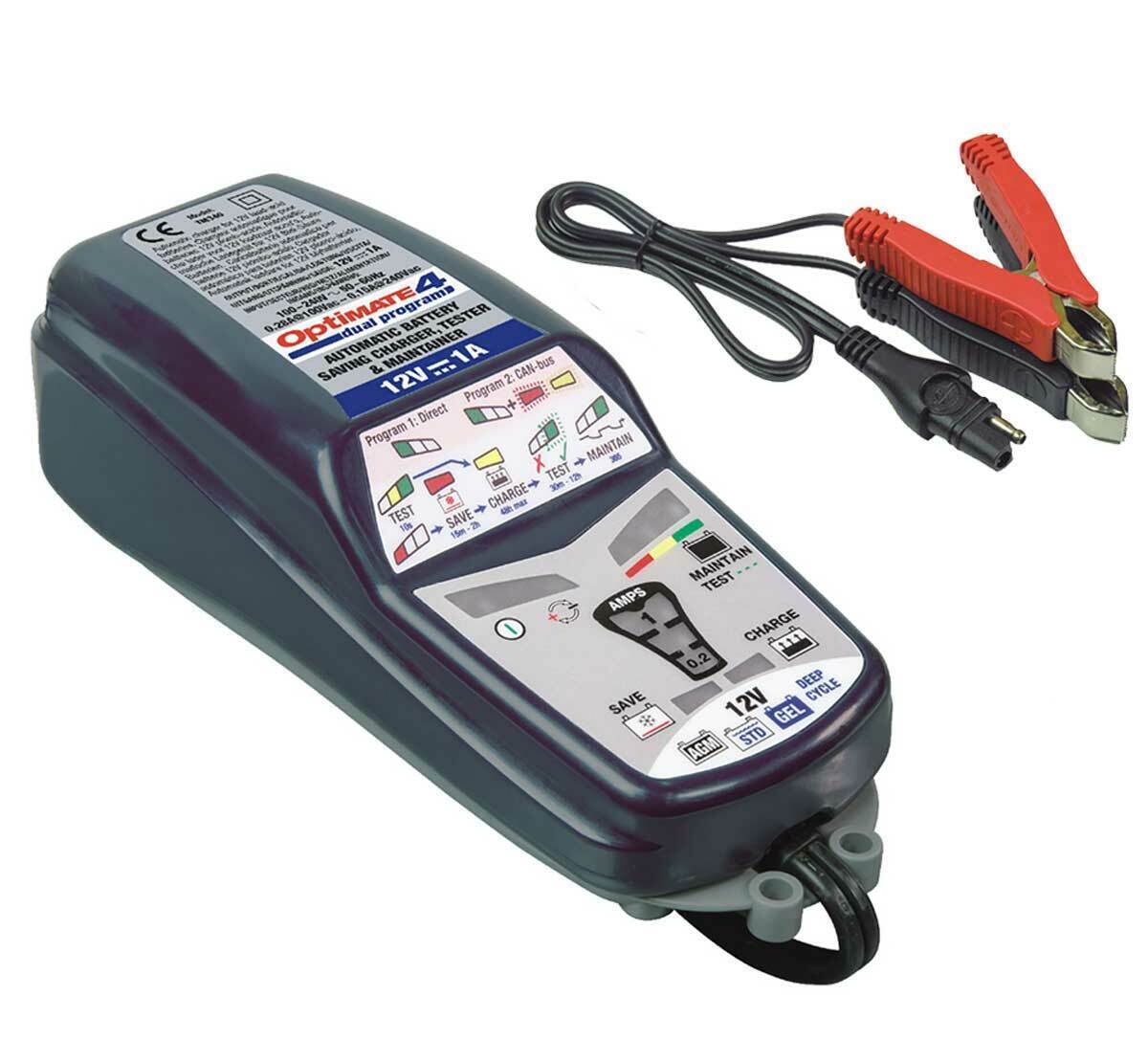 OptiMate 4 Dual Program 12V Battery Charger/Optimiser - Blue for sale ...