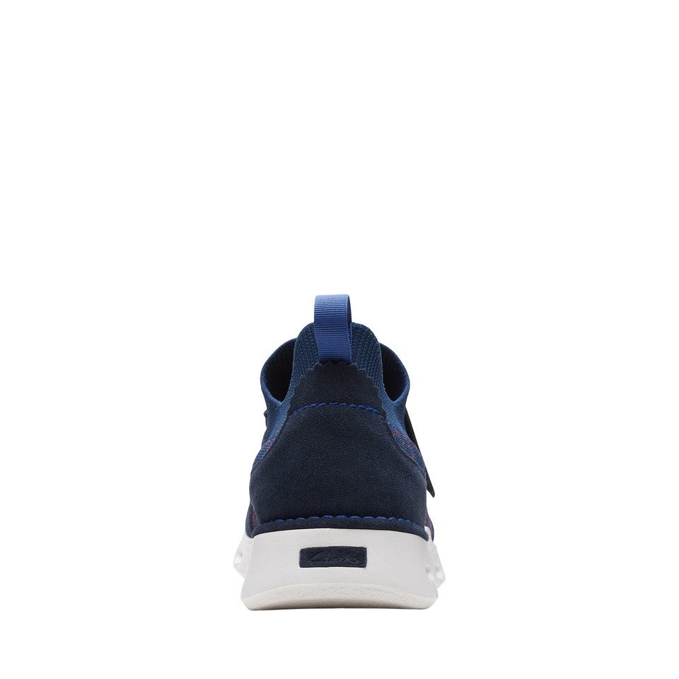 Clarks Nature X Go 26172682 Mens Blue Leather Lifestyle Sneakers Shoes ...